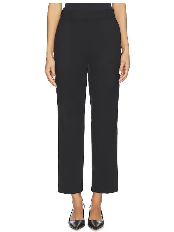 EAVES Jodi Classic Suiting Cropped Pant - Black