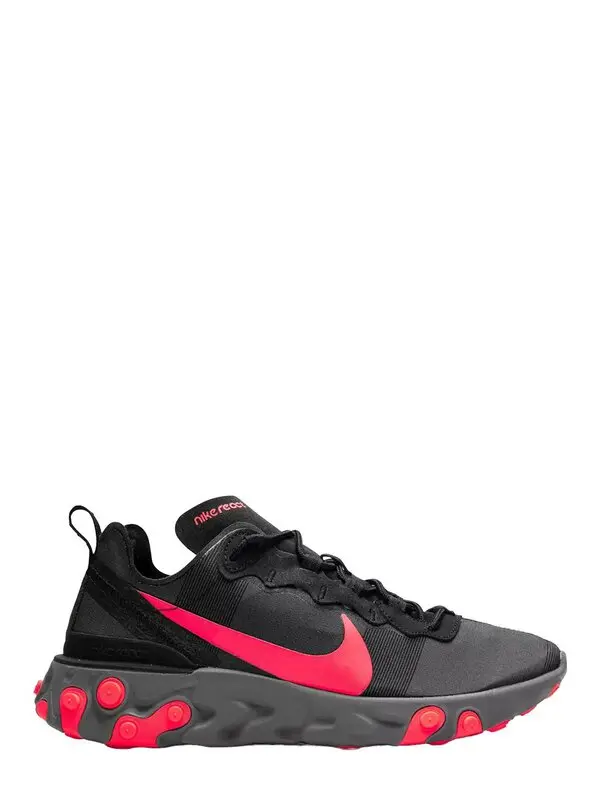 Nike React Element 55 Solar Red Sneakers - Black