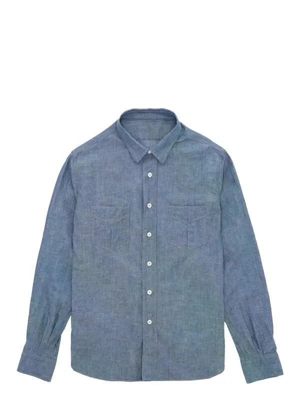 FORTELA Osumi Chambray Cotton Shirt - Blue