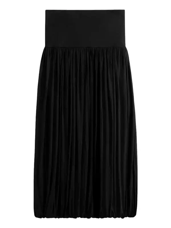 TOTEME Gathered Midi Skirt - Black