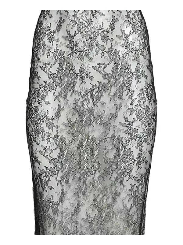 Burc Akyol Lace Pencil Skirt - Black