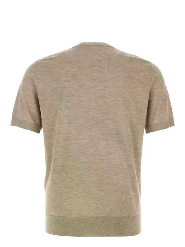 Brioni Short Sleeve Crew Neck T-shirt - Neutrals