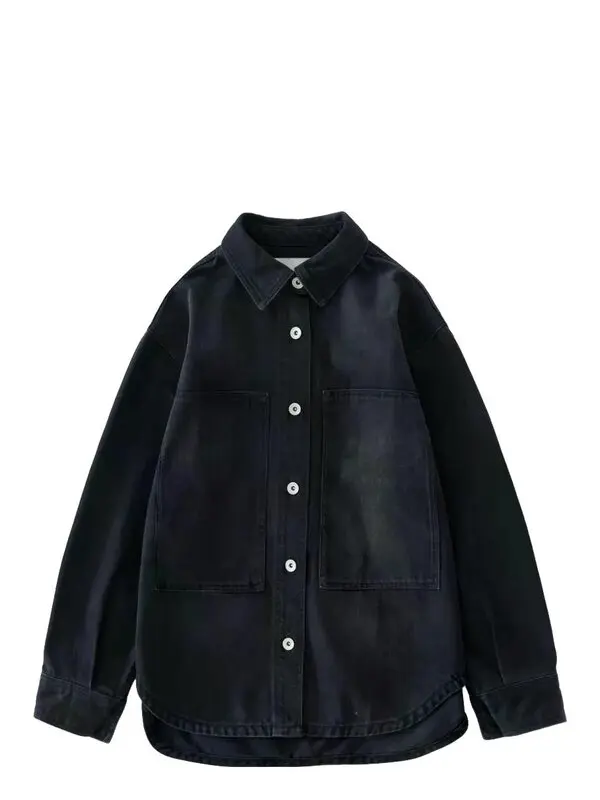 Studio Nicholson Paso Boxy Faded Shirt - Black