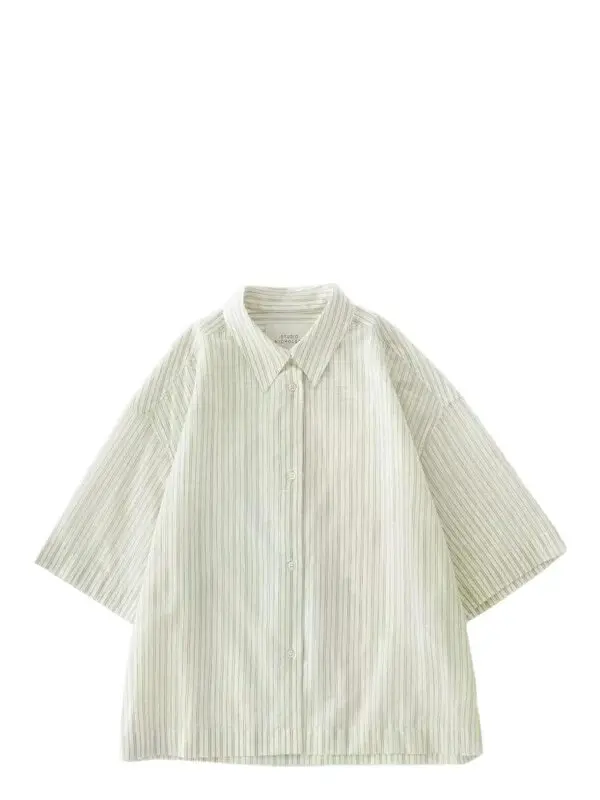 Studio Nicholson Merle Striped Pointed Collar Shirt - Neutrals