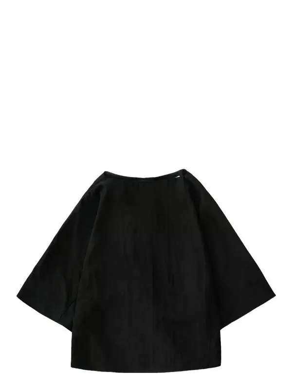 Studio Nicholson Bascom Short-sleeve Back-button Top - Black