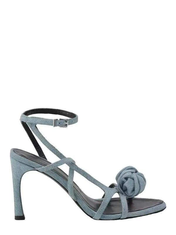 ROTATE BY BIRGER CHRISTENSEN Knot Denim High Heel Sandals - Blue