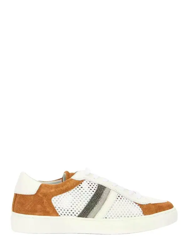 Fabiana Filippi Paneled Low Top Sneakers - Brown