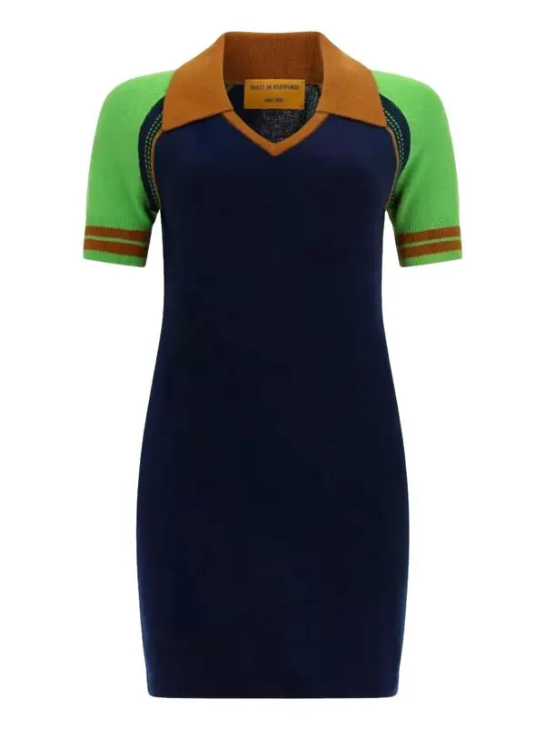 Guest In Residence V-neck Collared Dress - Blue