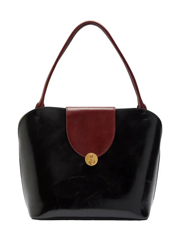 Versace Large Leather Tote Bag - Black