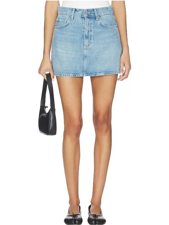 Paige Bobbie Denim Skirt - Blue