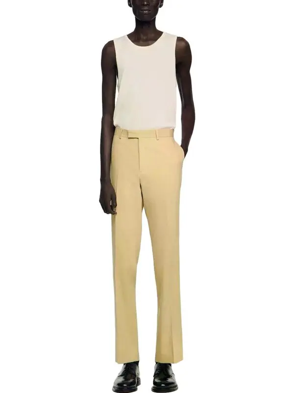 Sandro Wool Blend Suit Trousers - Neutrals