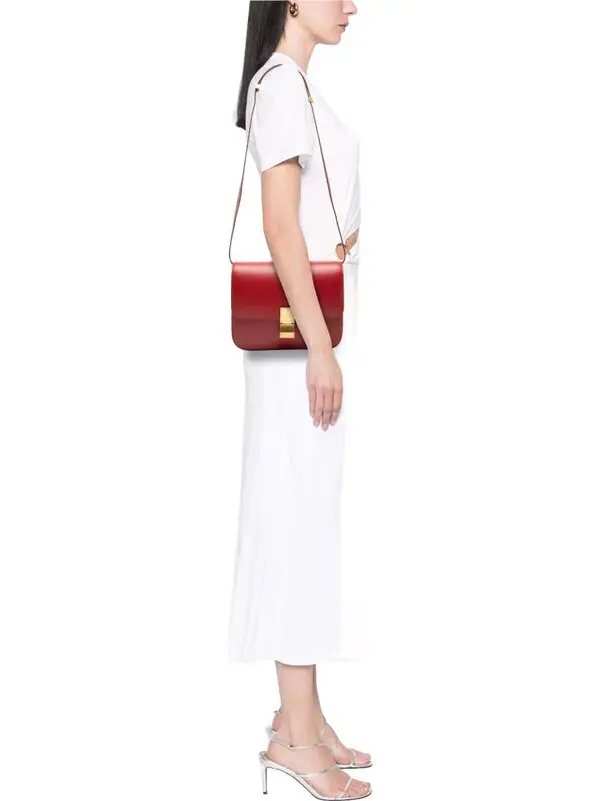 Celine Medium Calfskin Classic Box Crossbody Bag - Red
