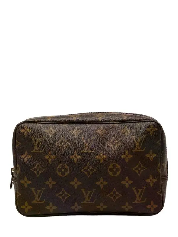 LOUIS VUITTON Monogram Canvas Trousse Toilette 23 Clutch Bag - Brown