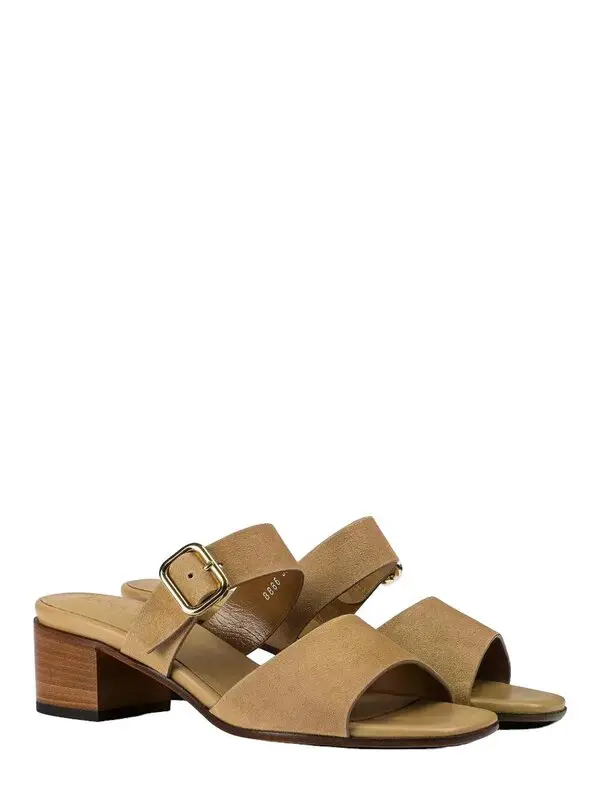 DOUCAL'S Suede Double Strap Sandals - Neutrals