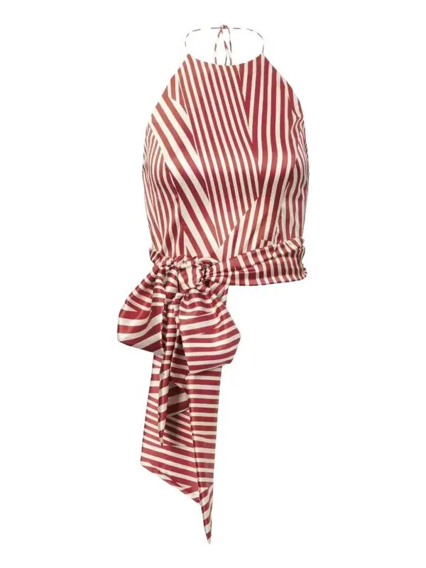 Silvia Tcherassi Carmela Striped Blouse - Red