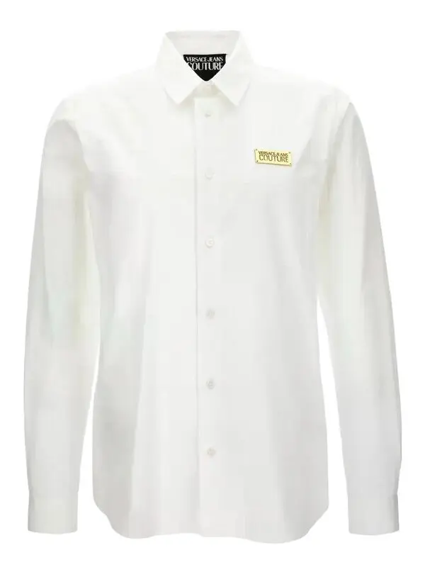 Versace Logo Patch Shirt - White
