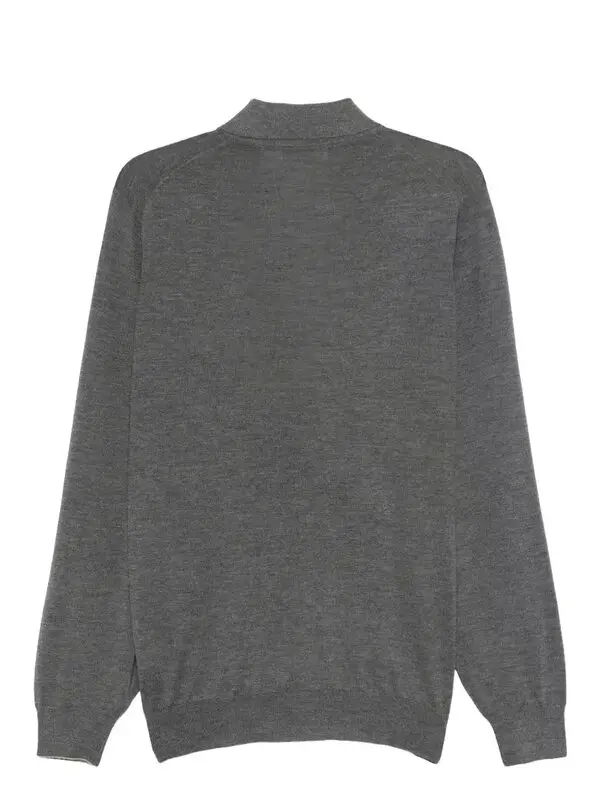 Brunello Cucinelli Button Long-sleeve Polo Shirt - Grey