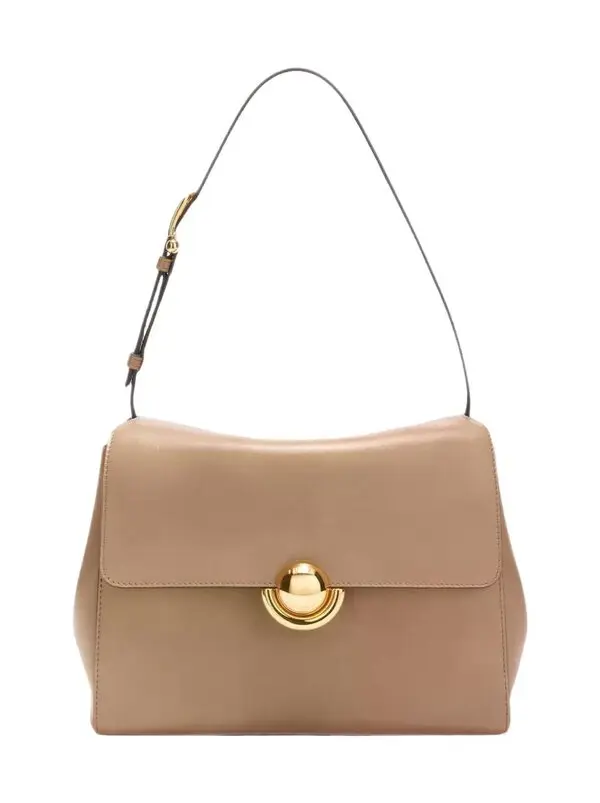 Furla Domus S Leather Shoulder Bag - Neutrals