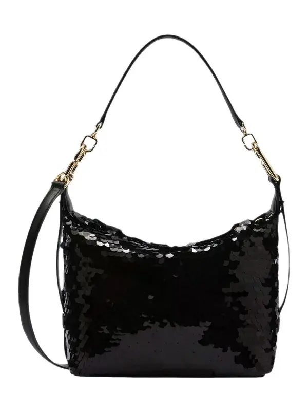 Furla Sequin Embellished Shoulder Bag - Black