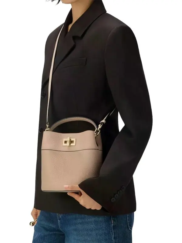 Furla Amelia Leather Bucket Bag - Neutrals