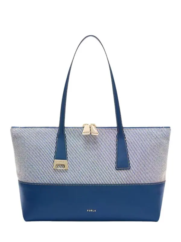 Furla Olivia Striped Tote Bag - Blue