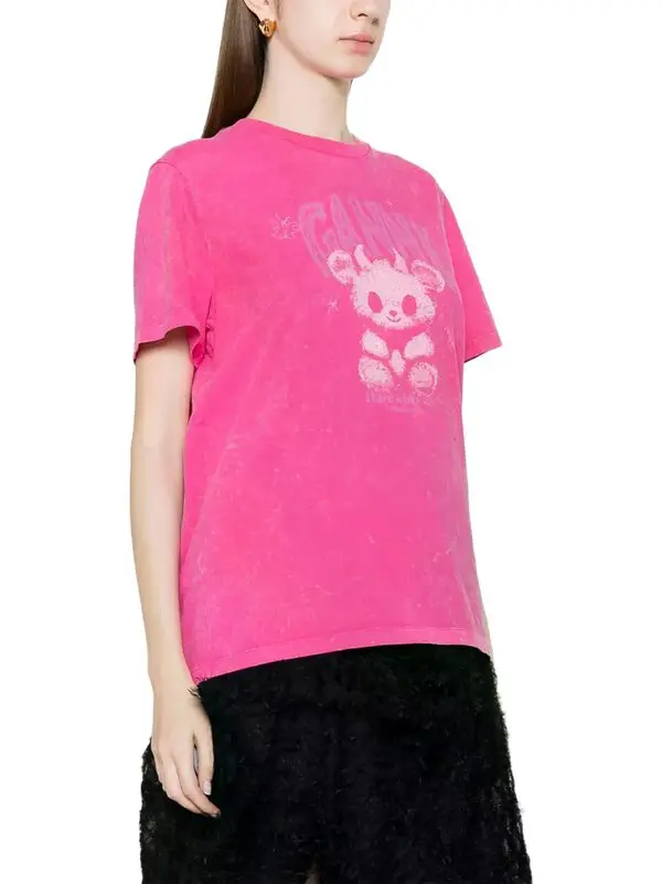 GANNI Graphic T-shirt - Pink