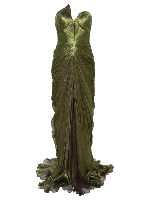 IRIS SERBAN Leave" Maxi Dress - Green