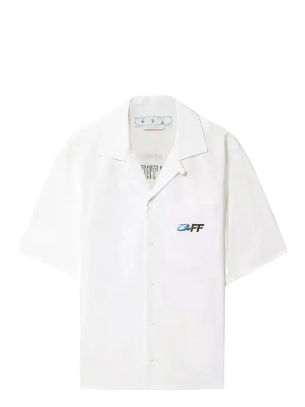 Off-White Exact Opp-print Short-sleeved Shirt - White