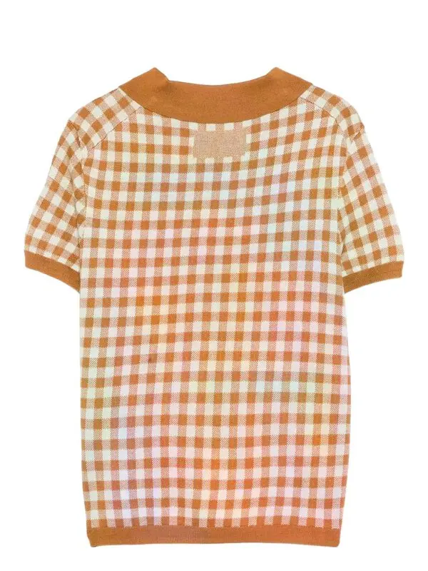Guest In Residence Gingham Knit Top - Brown