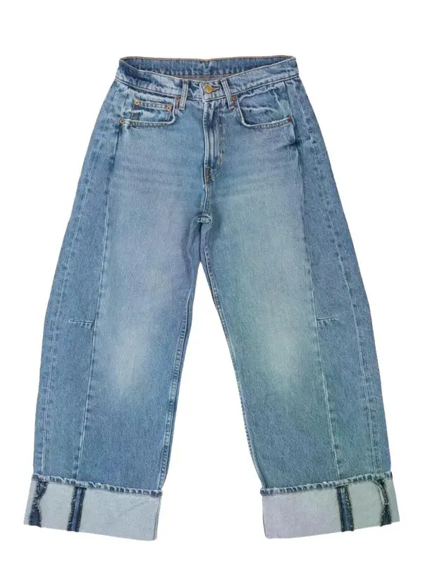 B Sides Relaxed Cuffed Lasso Jeans - Blue