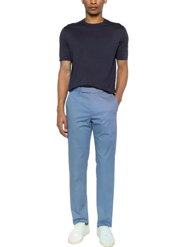 Zegna Short-sleeved Knitted T-shirt - Blue