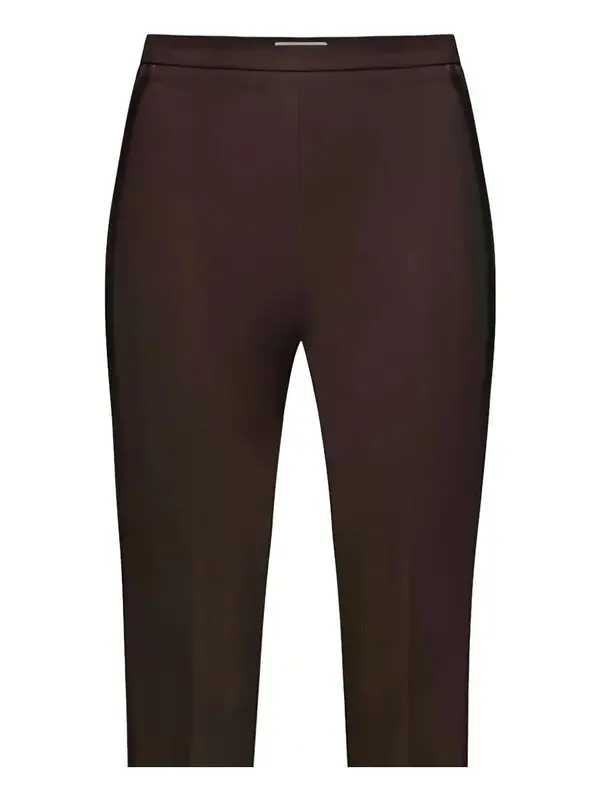 Elisabetta Franchi Satin Band Bootcut Trousers - Brown