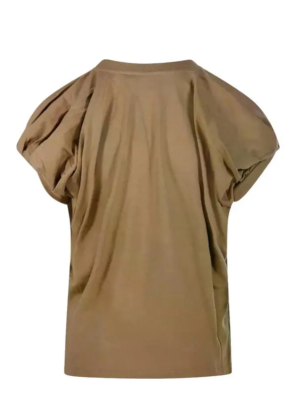 NUDE Gathered T-shirt - Neutrals