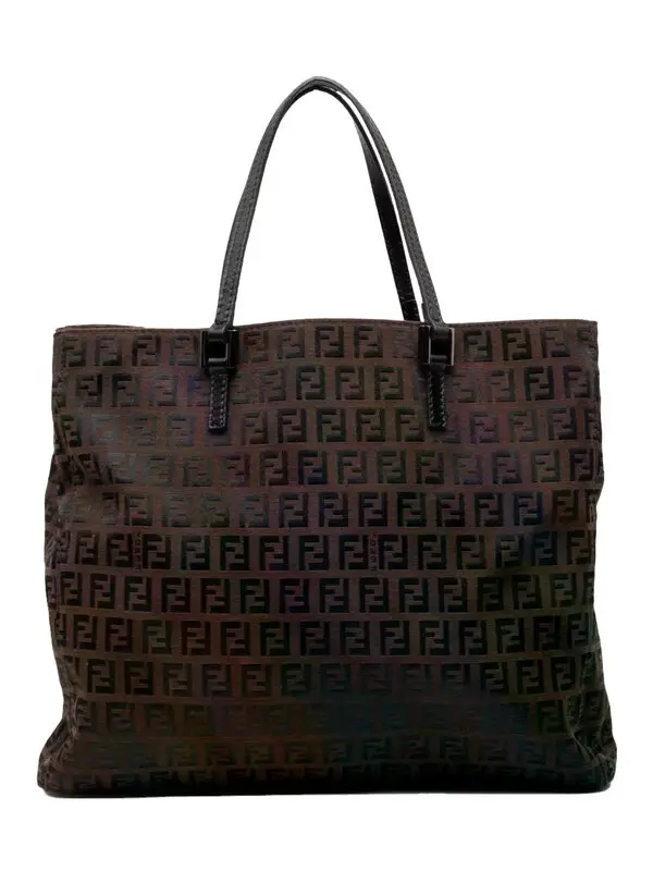 Fendi Zucchino Canvas Tote Bag - Brown