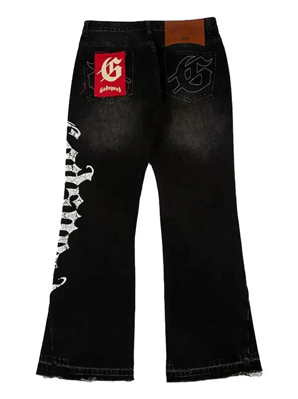 GODSPEED Og Logo Flared Jeans - Black