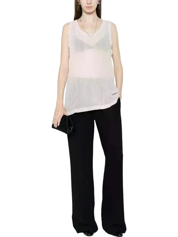 TOTEME Crinkled Gauze Tank Top - Pink