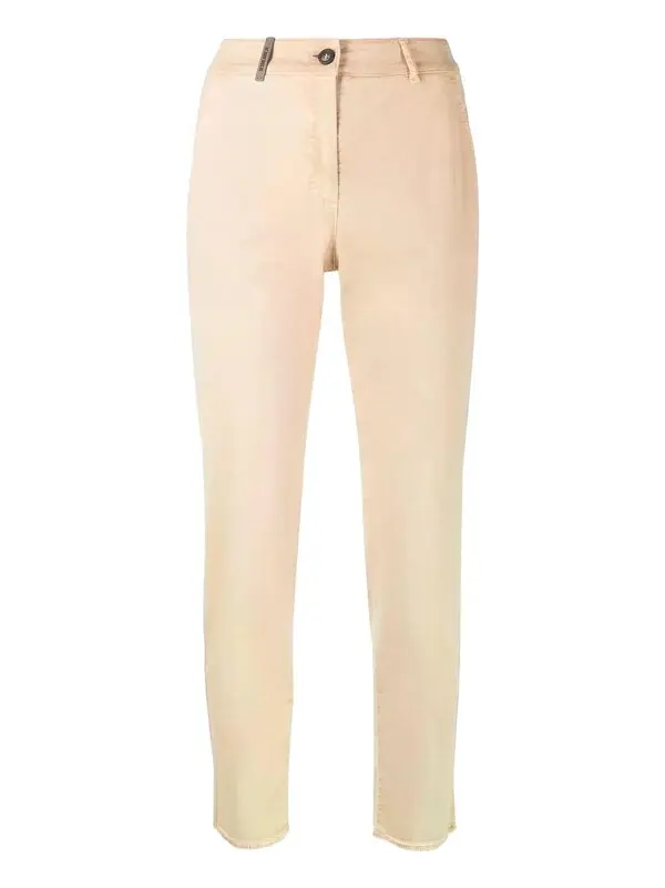 Peserico Cropped Straight-leg Trousers - Neutrals