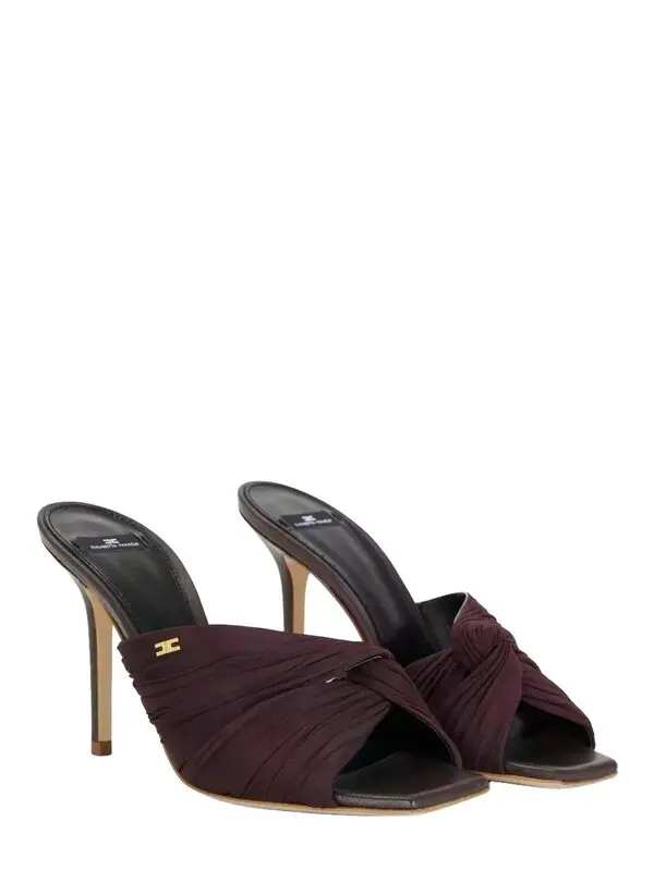 Elisabetta Franchi Nappa Leather Sandals - Brown