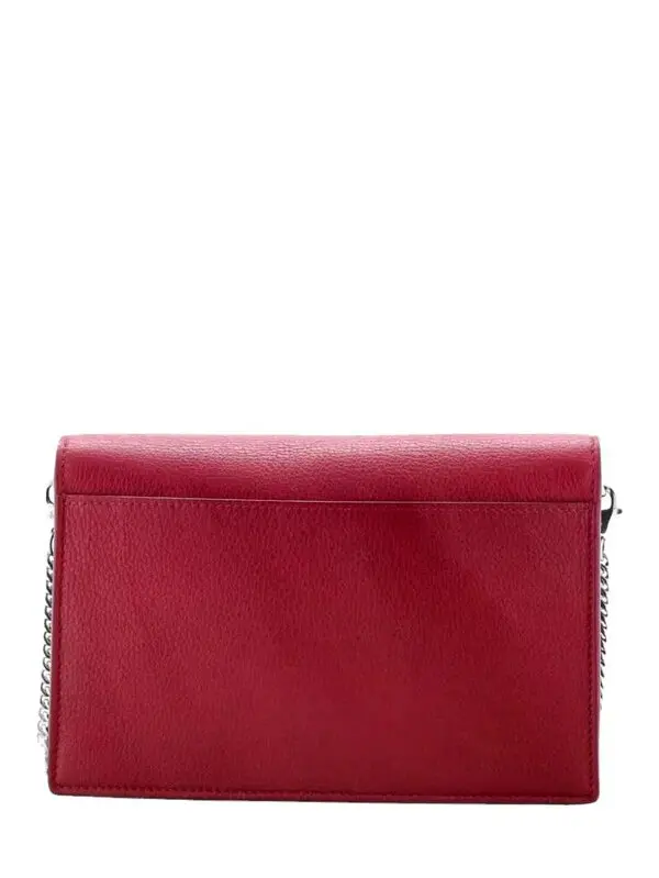 LOUIS VUITTON Mylockme Chain Pochette Leather Clutch Bag - Red