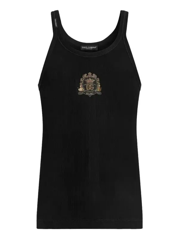 Dolce & Gabbana Cotton Tank Top - Black
