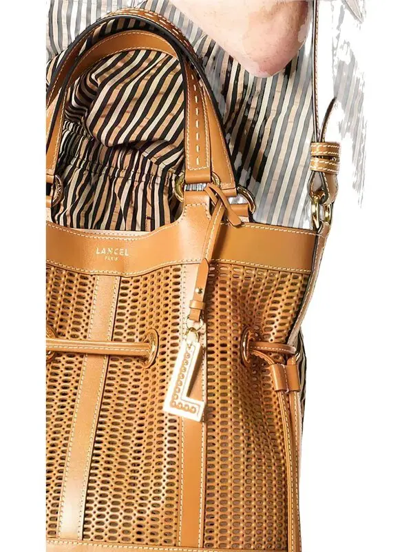 LANCEL Medium Cut-out Bucket Bag - Neutrals