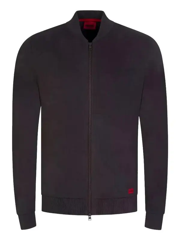 Hugo San Jaque-c Zip-up Cardigan - Black
