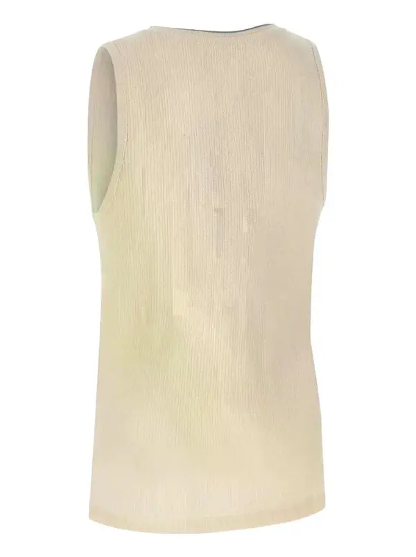 Drole De Monsieur Ribbed Crew Neck Top - Neutrals