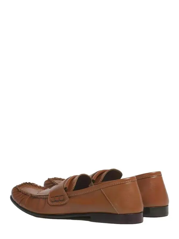 Marni Fringe Logo Loafers - Brown