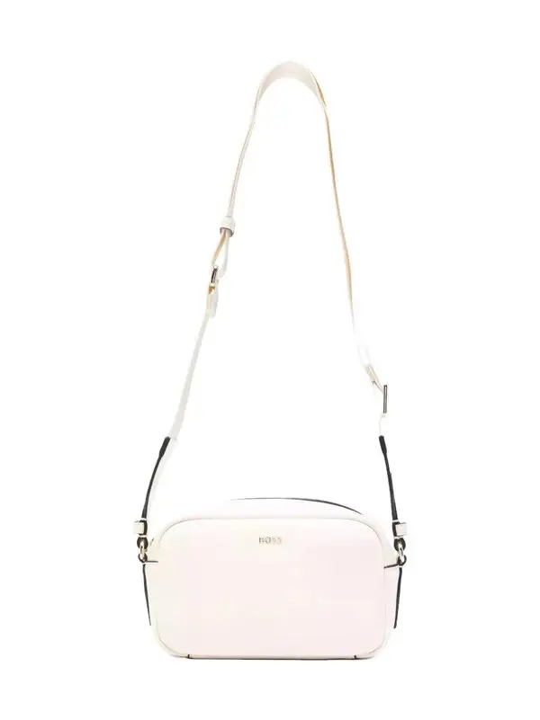 BOSS Mini Shoulder Bag With Logo Lettering - Neutrals