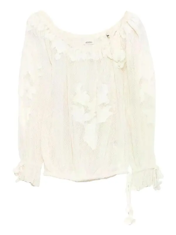 Isabel Marant Étoile Floral Appliqué Blouse - Neutrals