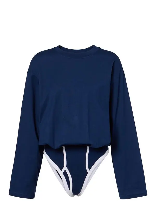 JEAN PAUL GAULTIER Cotton Bodysuit - Blue