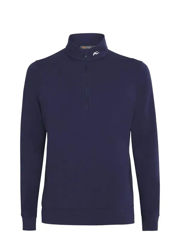 Kjus Pima Cotton Hollow Half-zip Top - Navy