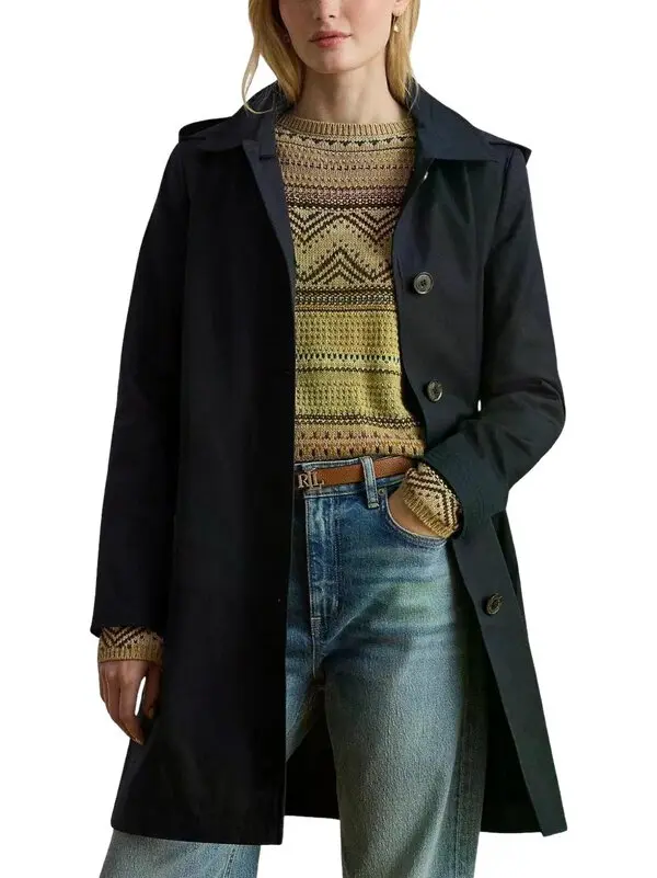 Ralph Lauren Hooded Button-up Coat - Blue