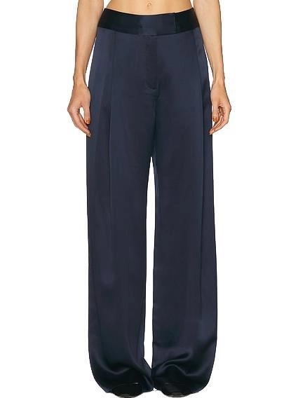 THE SEI Relaxed Pleated Wide Leg Trousers - Space